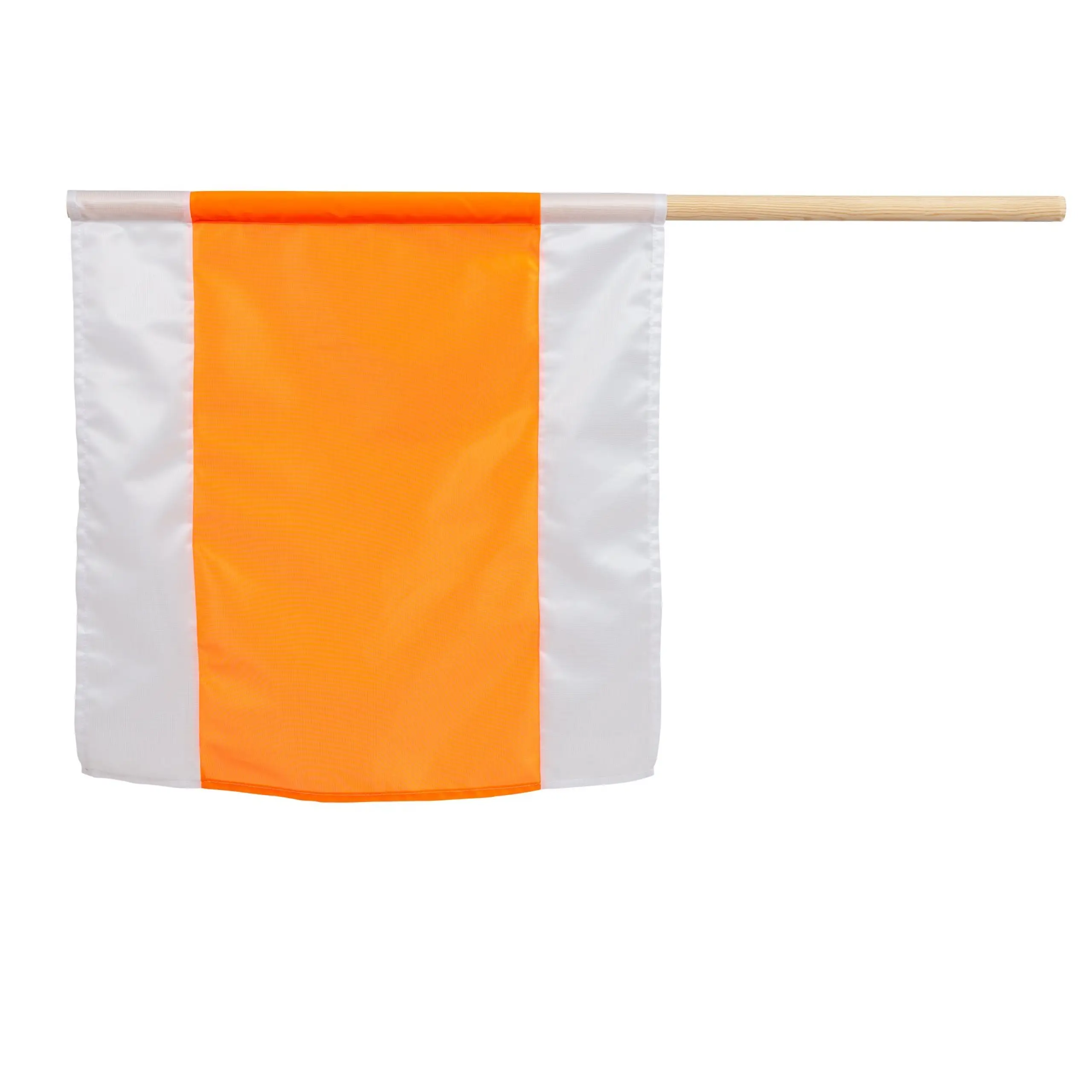 white flags with orange